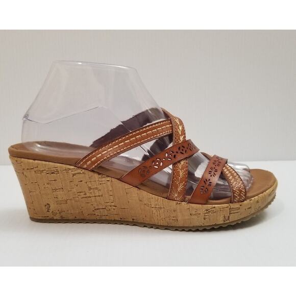 Skechers | Shoes | Skechers Cali Luxe Foam Sandals Womens Sz 7 Brown ...